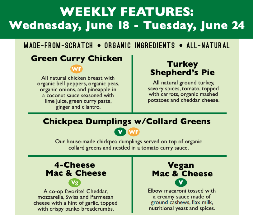 Menus · Outpost Natural Foods